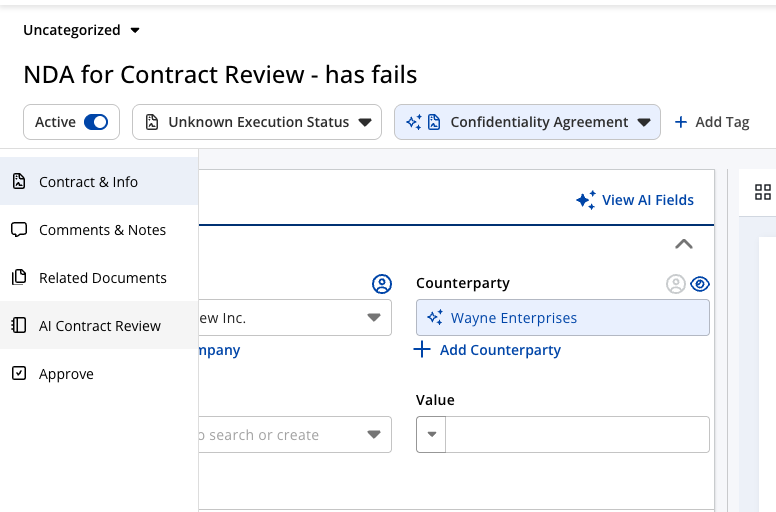 Set Up and Run AI Contract Review Playbooks