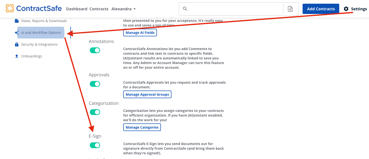 Getting started with E-Signatures