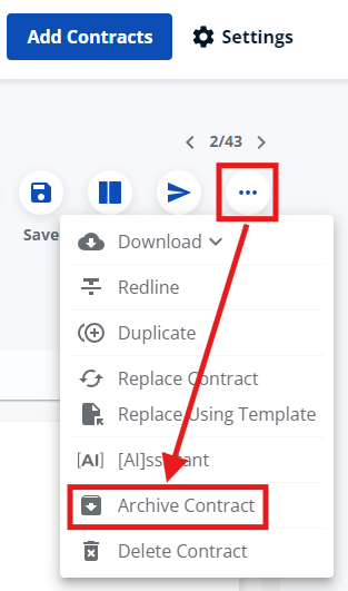 How can I archive expired contracts?