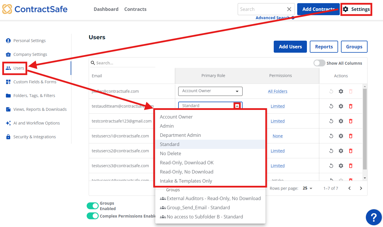 What are the different User Roles?