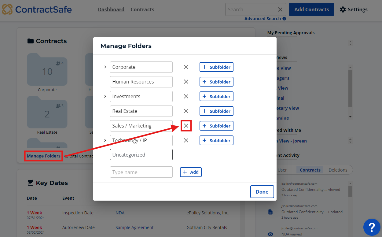 How to enable and use Subfolders?