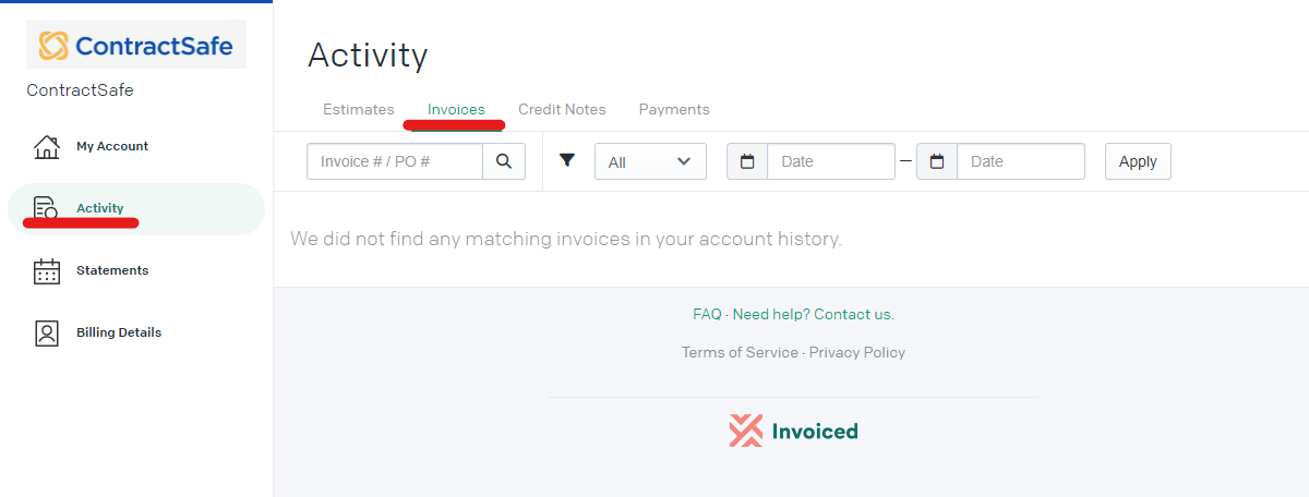 Where can I find my Invoice?