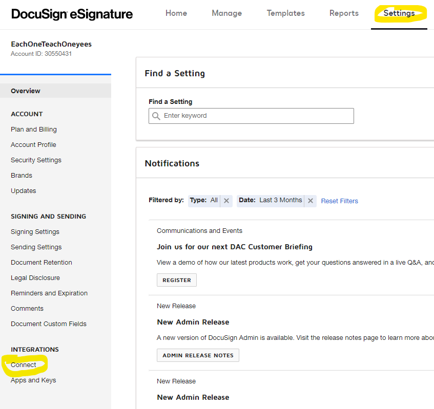 How do I limit the DocuSign documents that flow into ContractSafe?