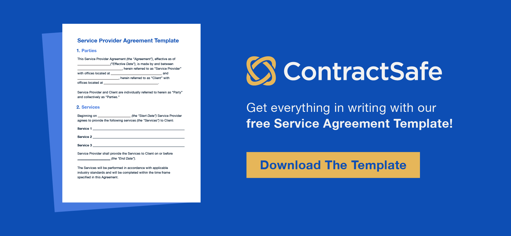 Create a Standardized Contract Service Agreement (Free Template)